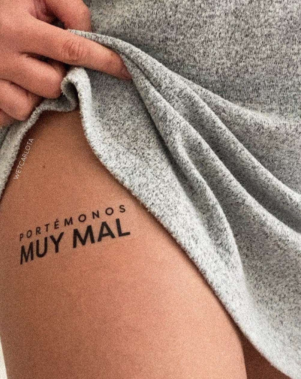 Portémonos MUY MAL | Tatuaje temporal – WETCARLOTA